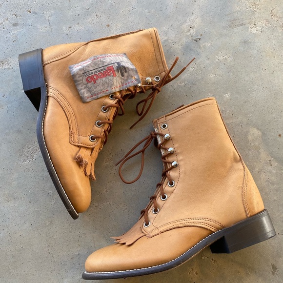 Laredo | Shoes | Laredo With Tag Vintage Caramel Brown Leather Lace Up ...